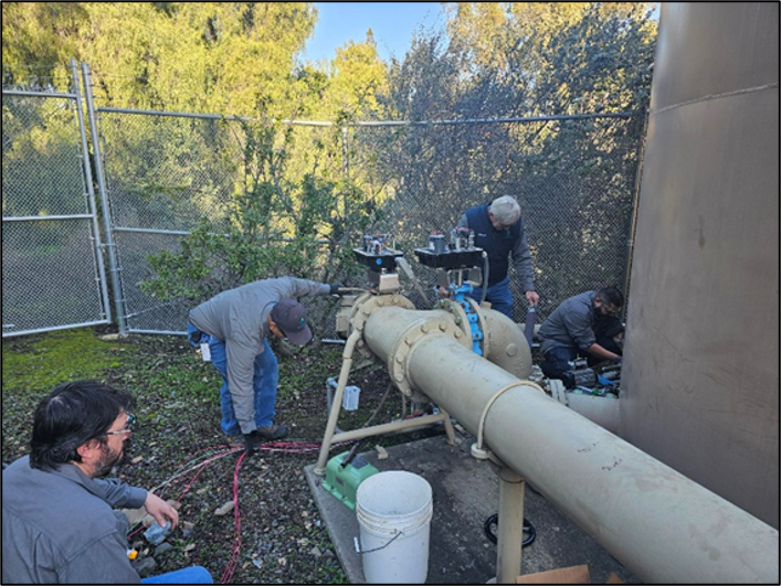 Valley Water performs maintenance work.